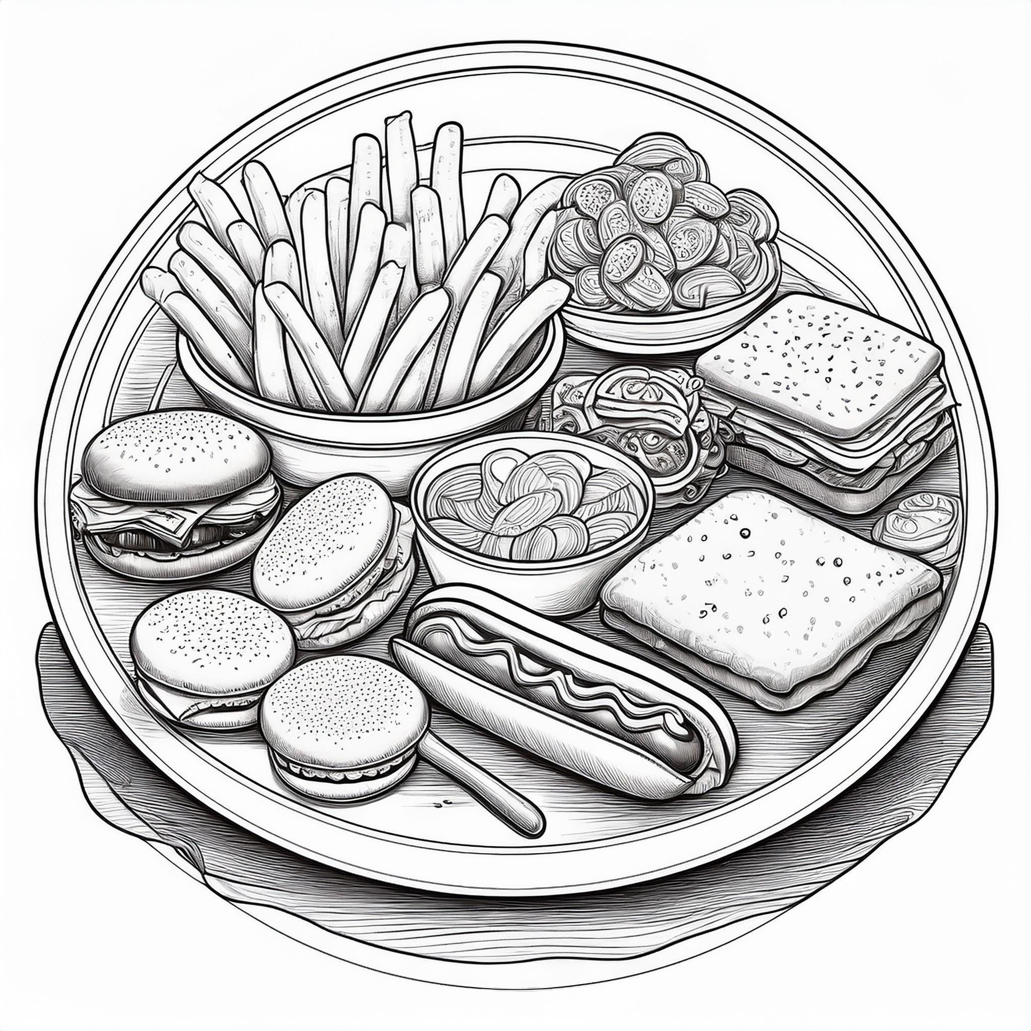 Level 2 of Foodie Fun Coloring Pages: 25 Digital Coloring Pages of Food ...