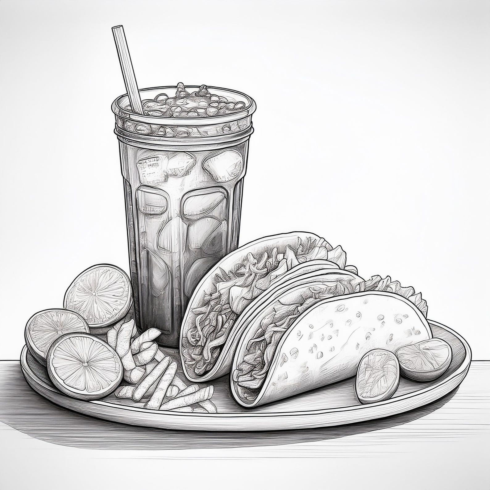 Level 4 of Foodie Fun Coloring Pages: 25 Digital Coloring Pages of Food ...