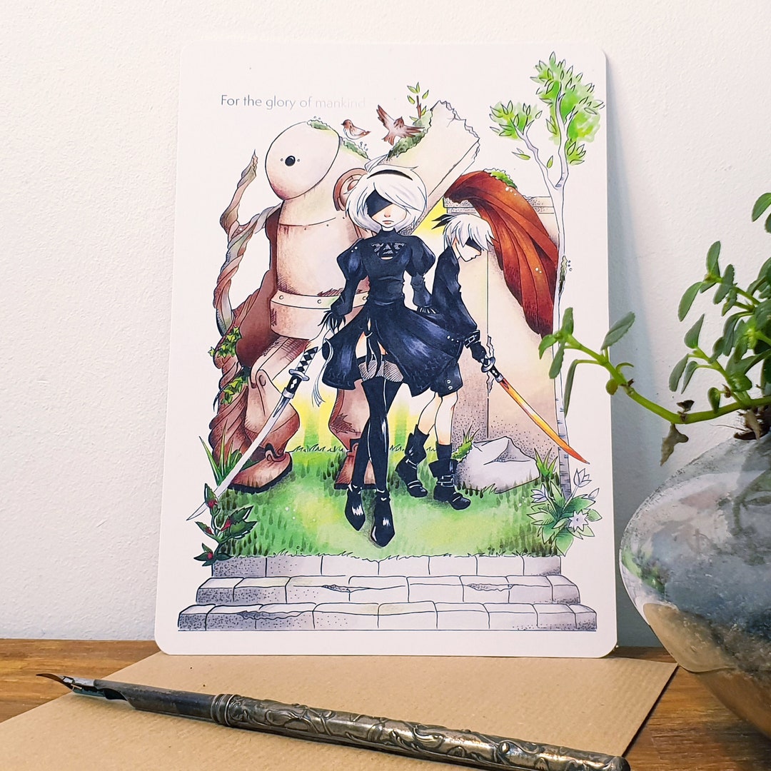 Nier Automata Card A5 Size 14,8 X 21 Cm/ 5,8 X 8,2 Inch - Etsy