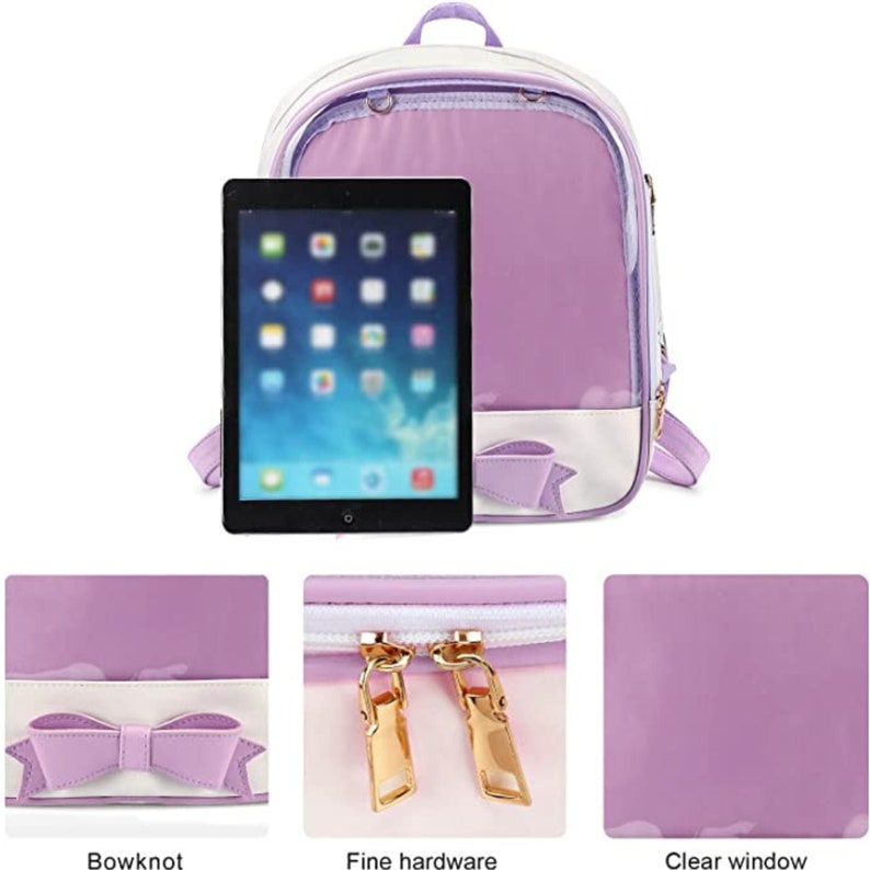 Ita Bag Backpack Bowknot Kawaii Pin Display Backpack Bag With - Etsy