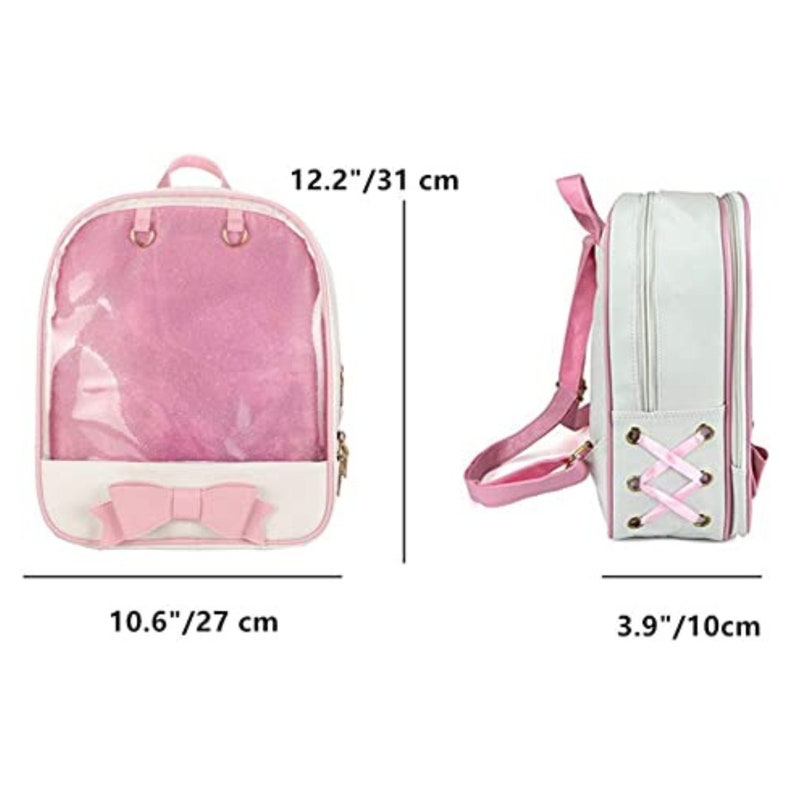 Ita Bag Backpack With Bowknot Design Pins Display Transparent Window ...