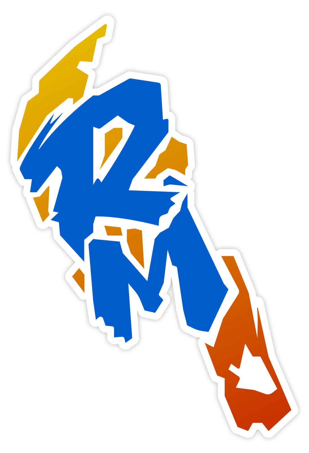 Suzuki RM Radiator Shroud Retro Replica Vinyl Sticker Enlarged 11.61″ × ...