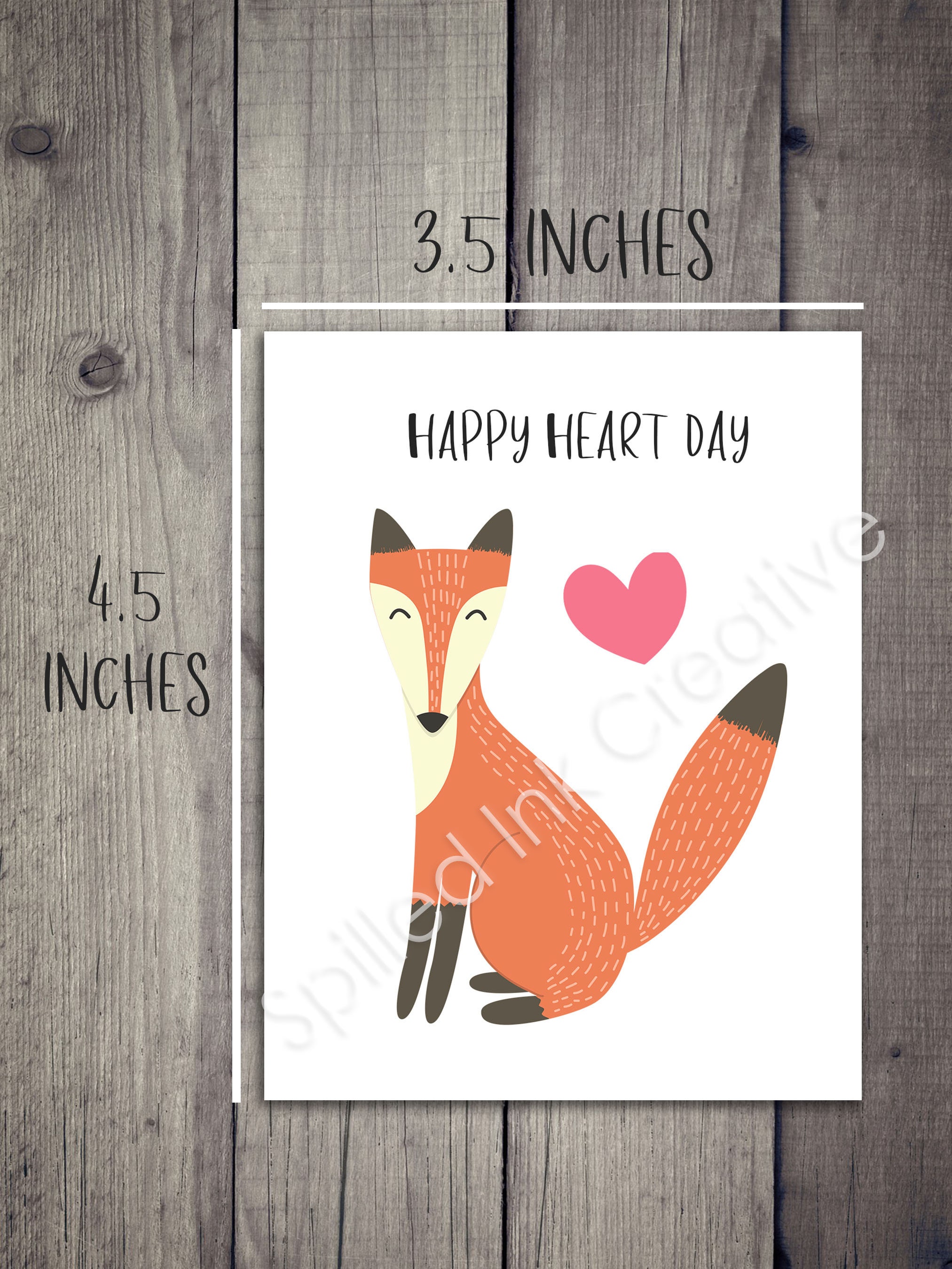 Cute Fox Valentine Printables - Instant Download! - Etsy