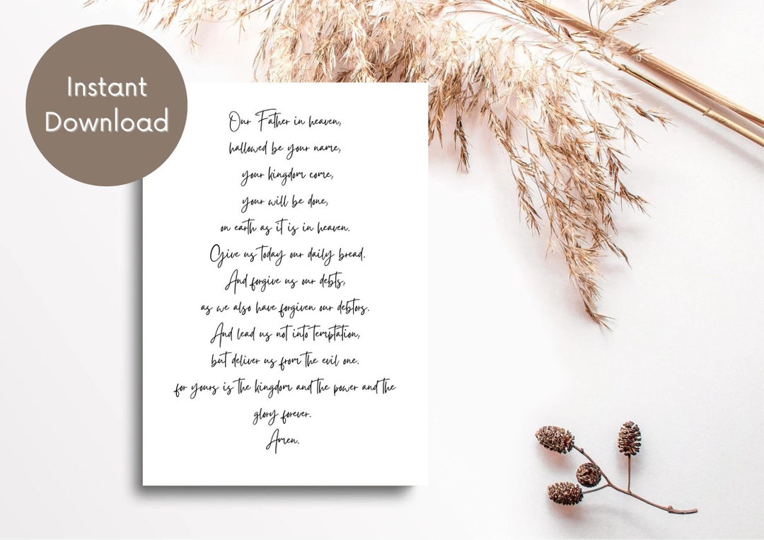 The Lords Prayer | English | Matthew 6:9-13 | Bible Verse | Digital ...