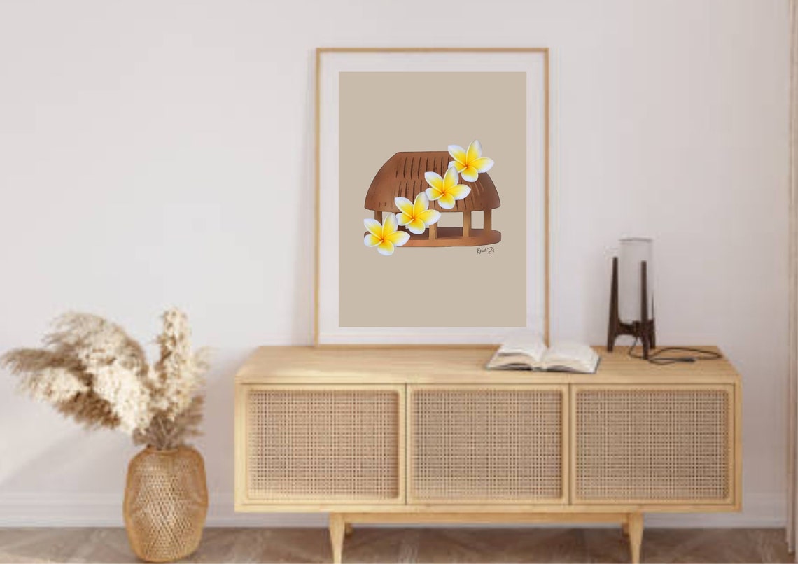 Fale Samoa | Frangipani | Samoan Print | Polynesian | Digital Download ...