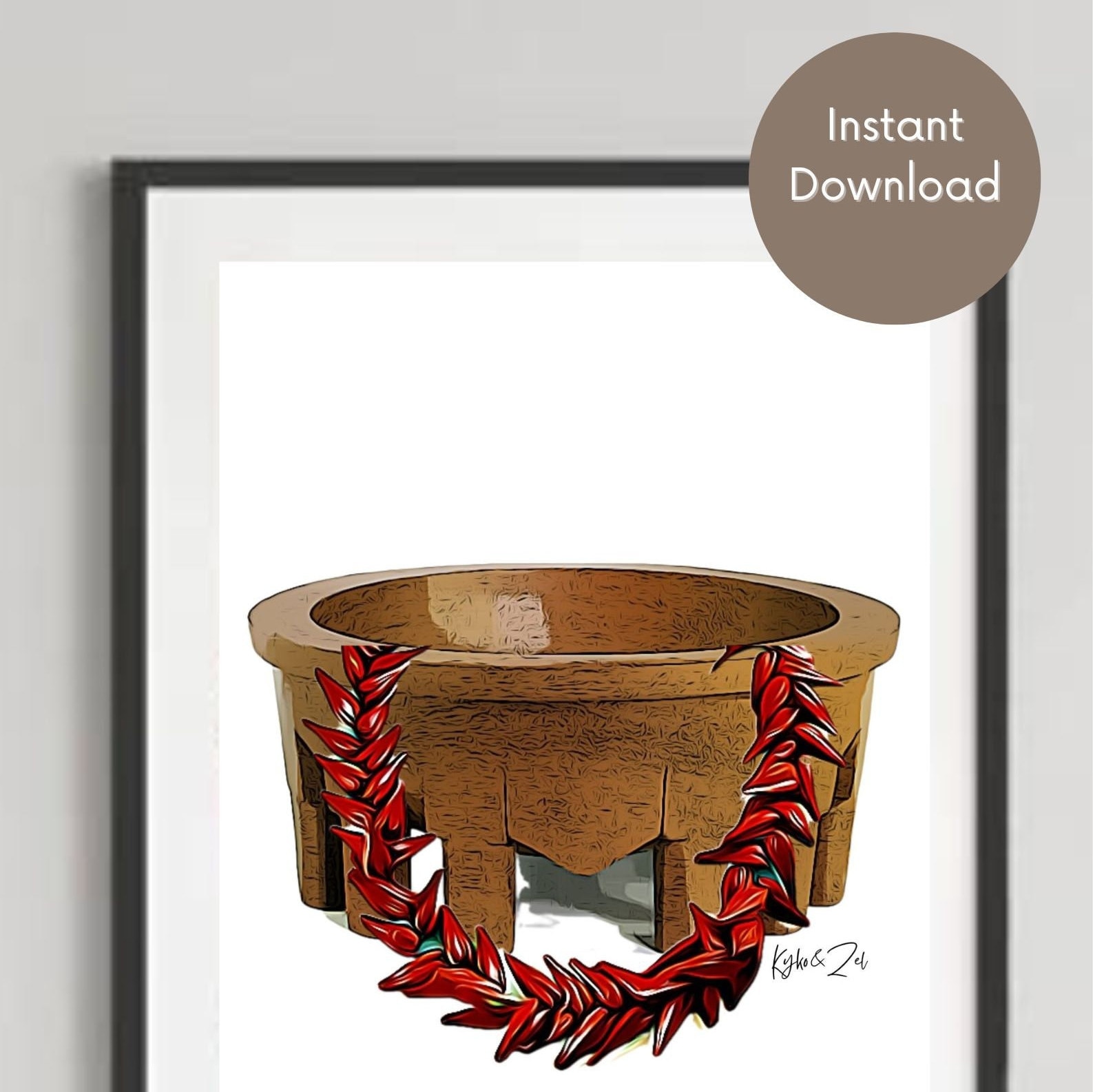 Ula Fala | Kava Bowl | Samoa | Digital Download | Downloadable Print ...