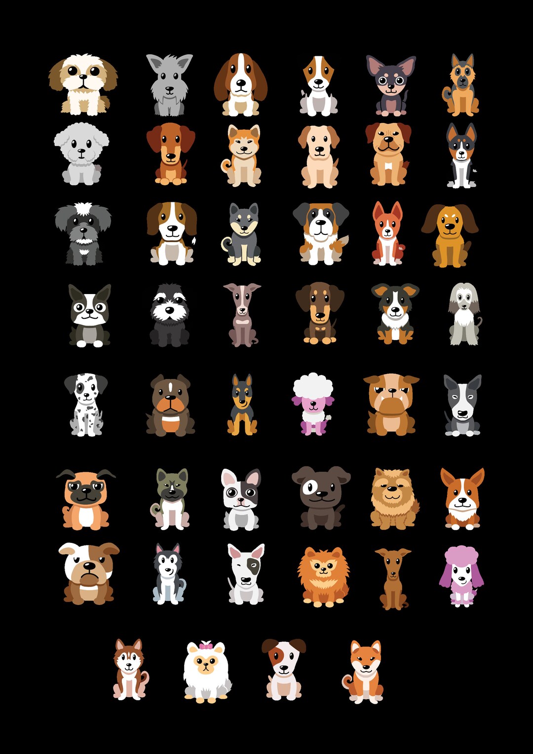 Mixed Dog Stickers Sheet Planner Stickers Pet Stickers Great for Dogs ...