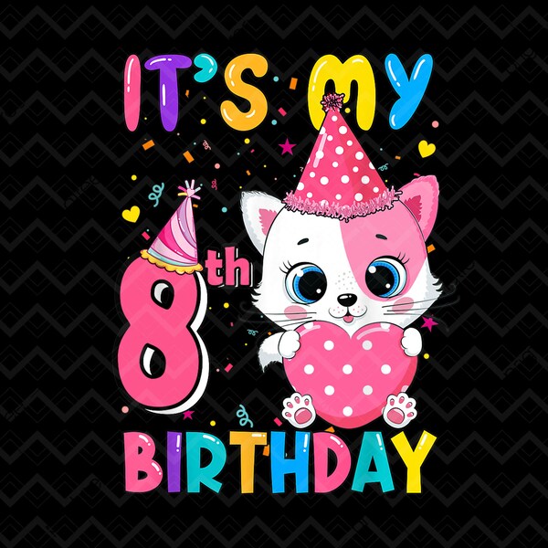 Cat Birthday Girl Svg - Etsy