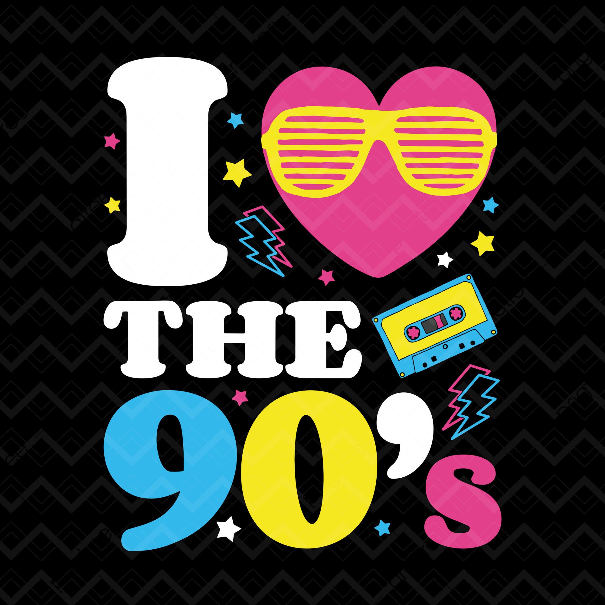 I Love the 90s Svg 90's Svg 90s Retro Svg 90s Party - Etsy UK
