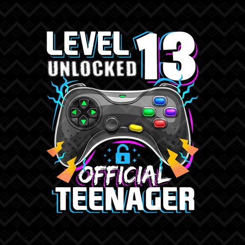 13th Birthday Svg Level 13 Unlocked Official Teenager Svg - Etsy