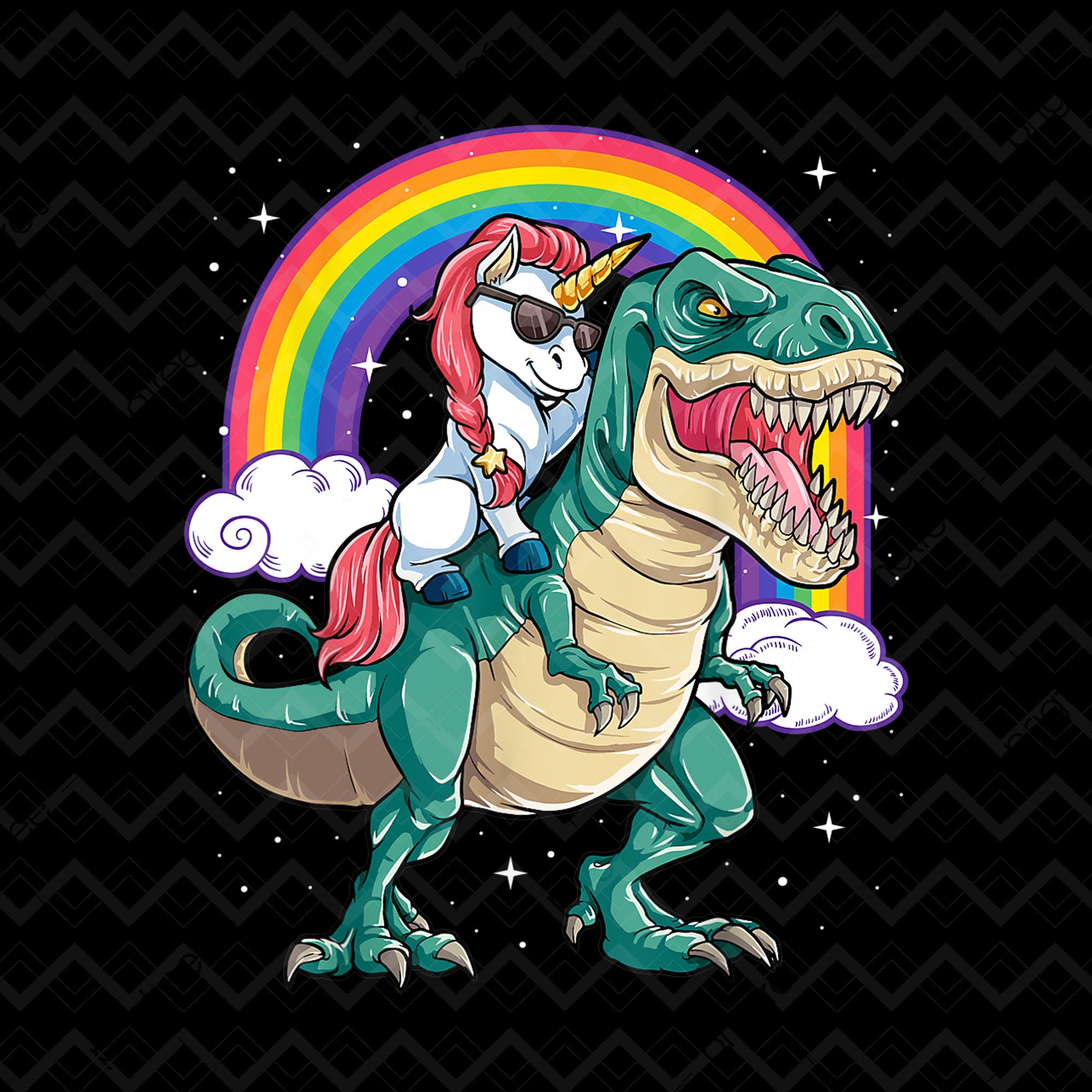 Unicorn Riding T rex Dinosaurio PNG Dinosaurio Png Unicornio - Etsy México