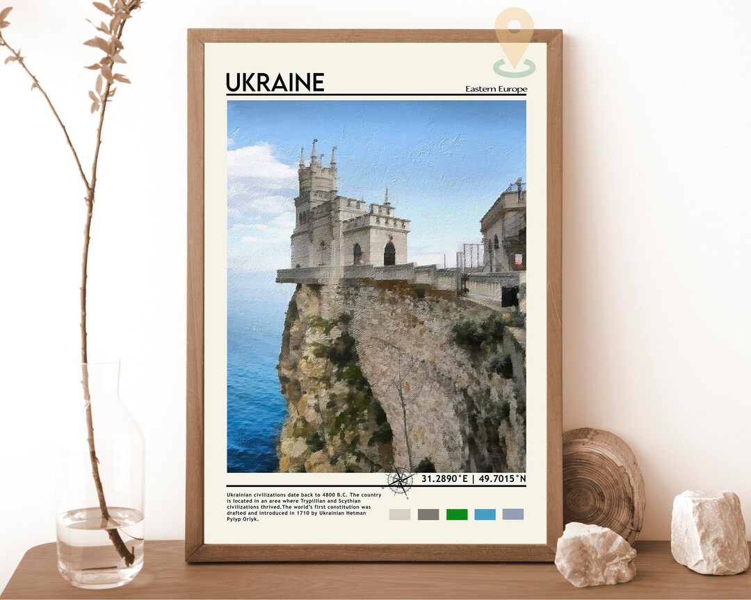 Ukraine Poster, Vintage Poster, Ukraine Wandkunst, Ukraine digitales ...