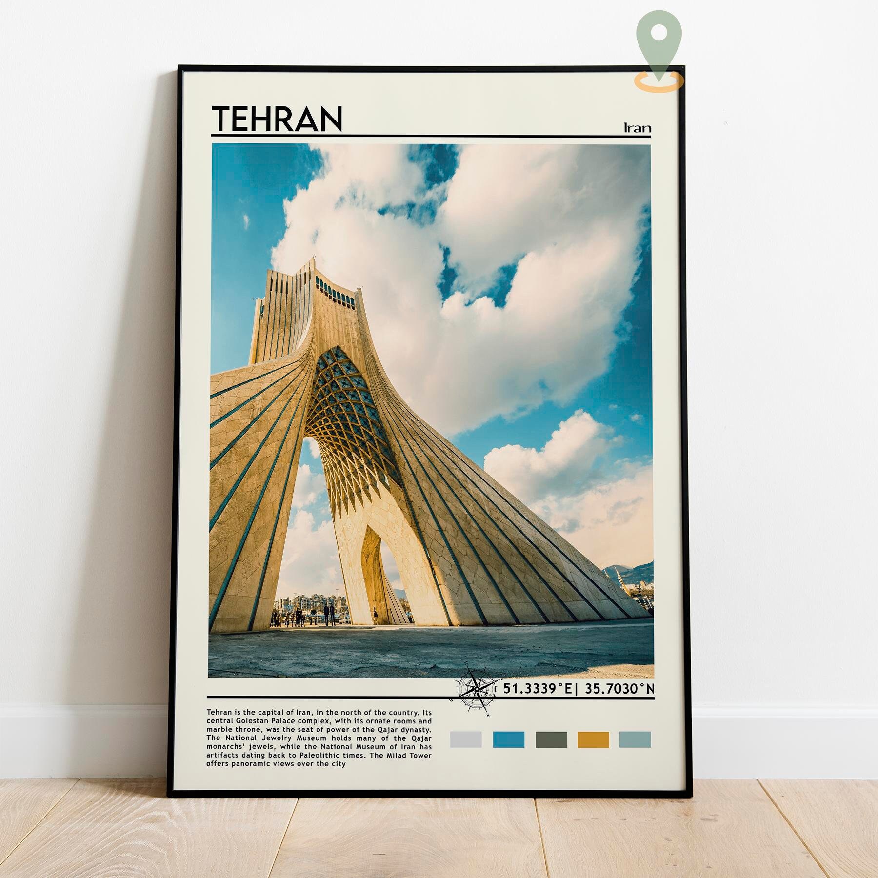 Tehran Print Vintage Poster Tehran Art Tehran Poster - Etsy