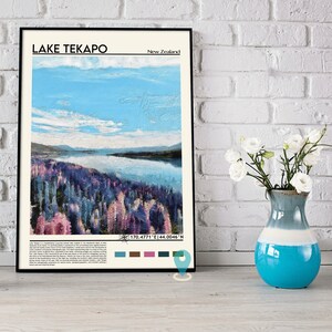 Lake Tekapo Print, Lake Tekapo Poster, Lake Tekapo Wall Art, Lake ...