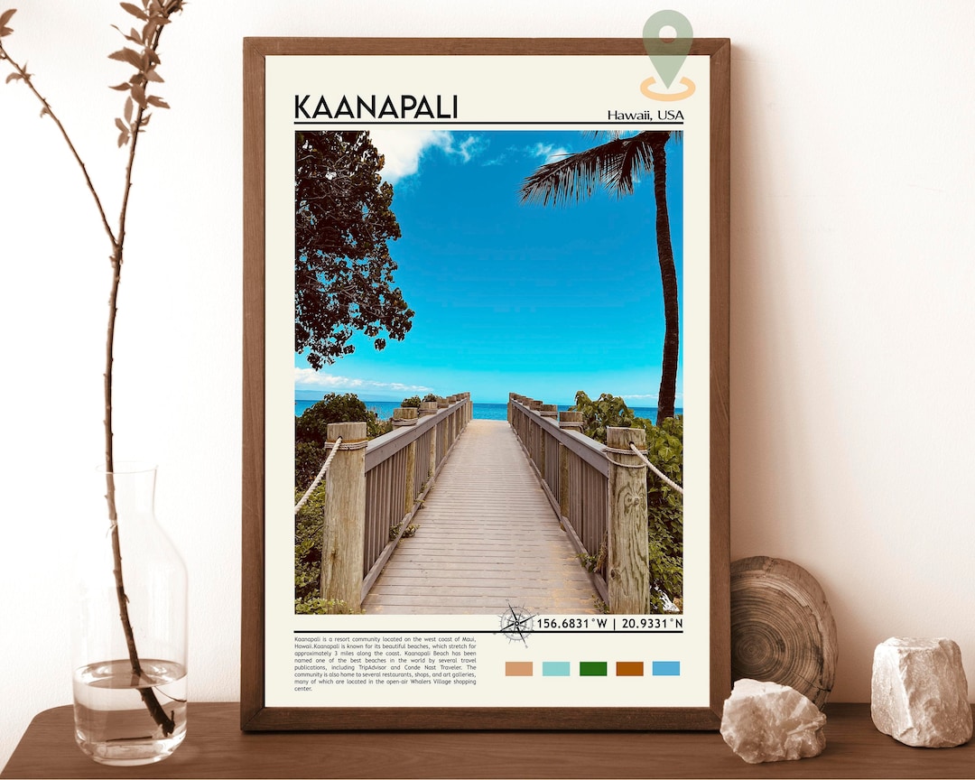 Kaanapali Print, Kaanapali Poster, Kaanapali Wall Art, Kaanapali Travel ...