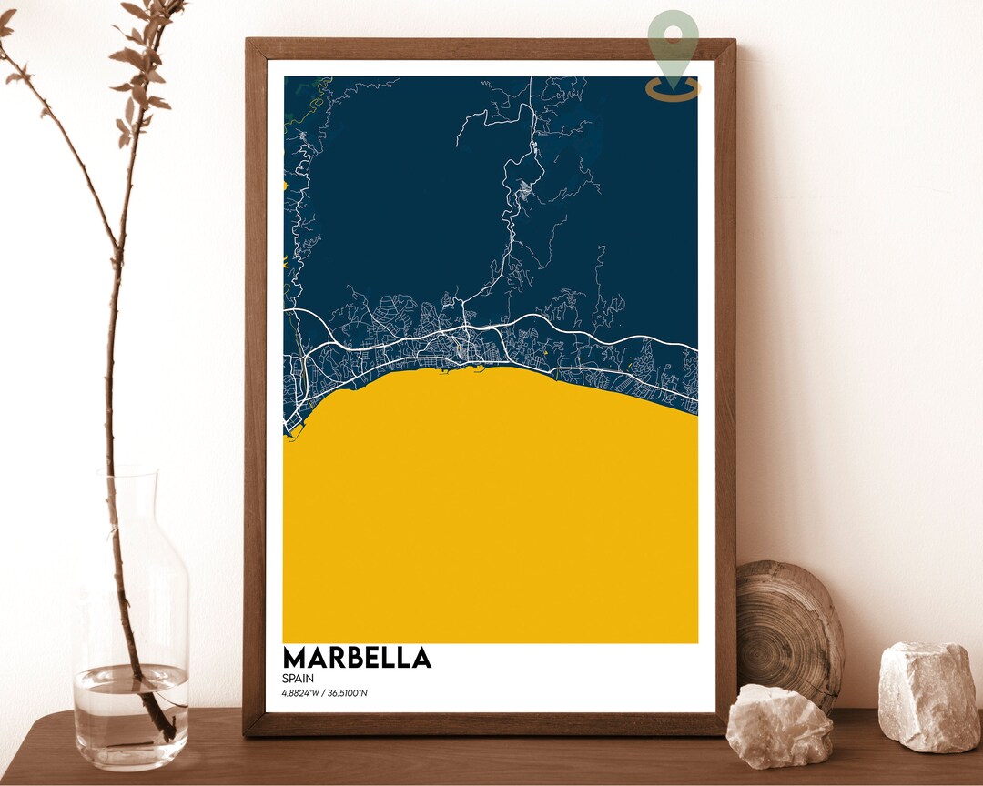 Mapa de Marbella, Impresión de mapas de Marbella, Mapa de la ciudad de ...