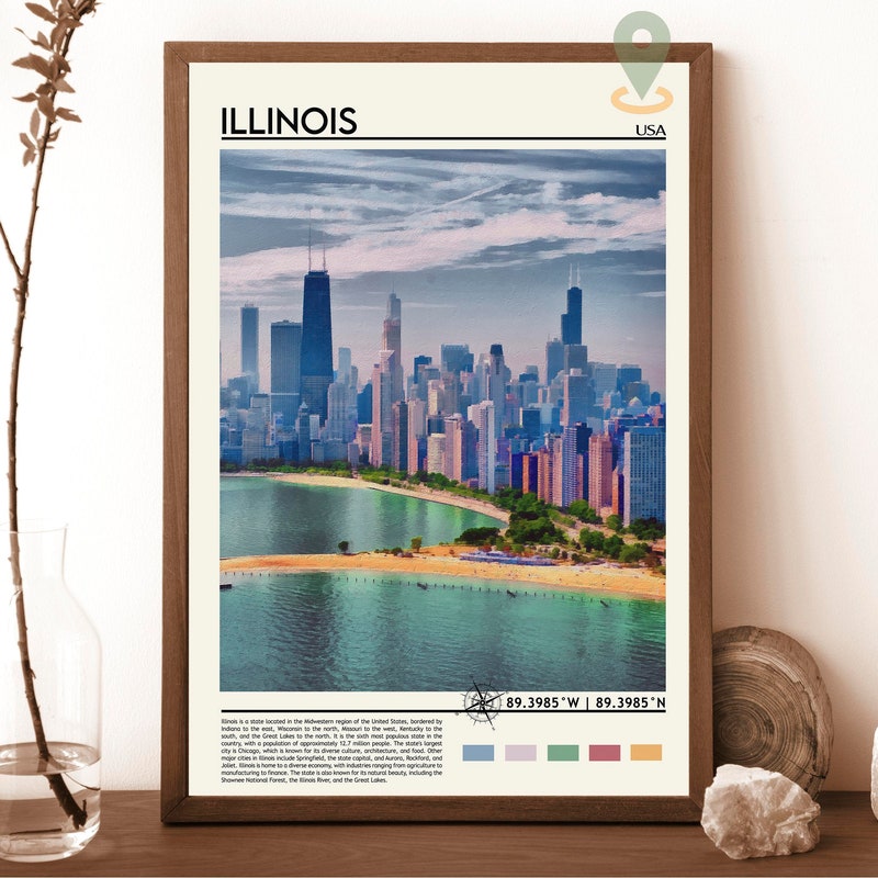 Illinois Poster - Etsy