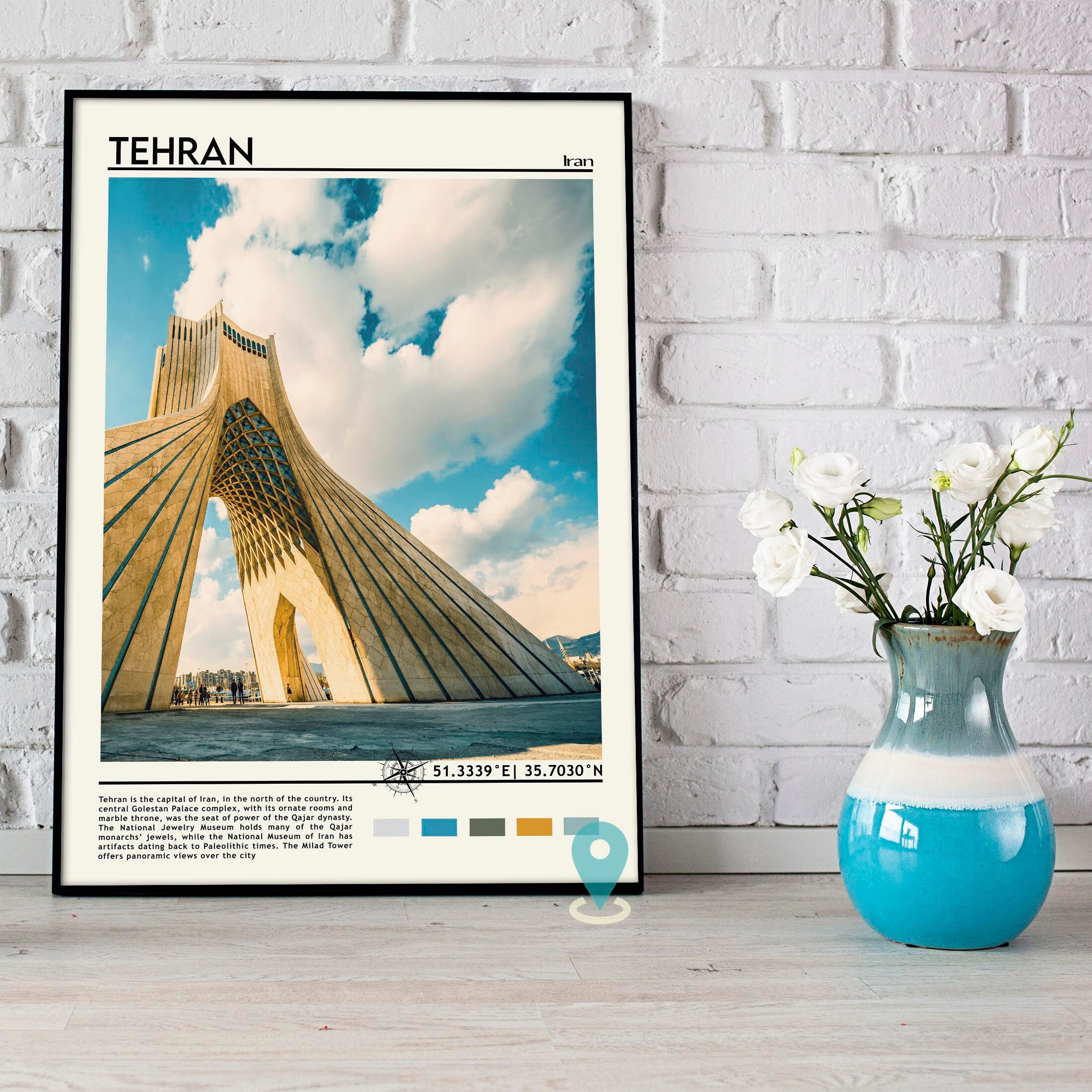 Tehran Print Vintage Poster Tehran Art Tehran Poster - Etsy