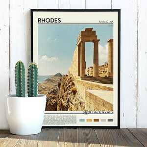 Rhodes Print, Rhodes Poster, Rhodes Wall Art, Rhodes Travel, Rhodes Art ...