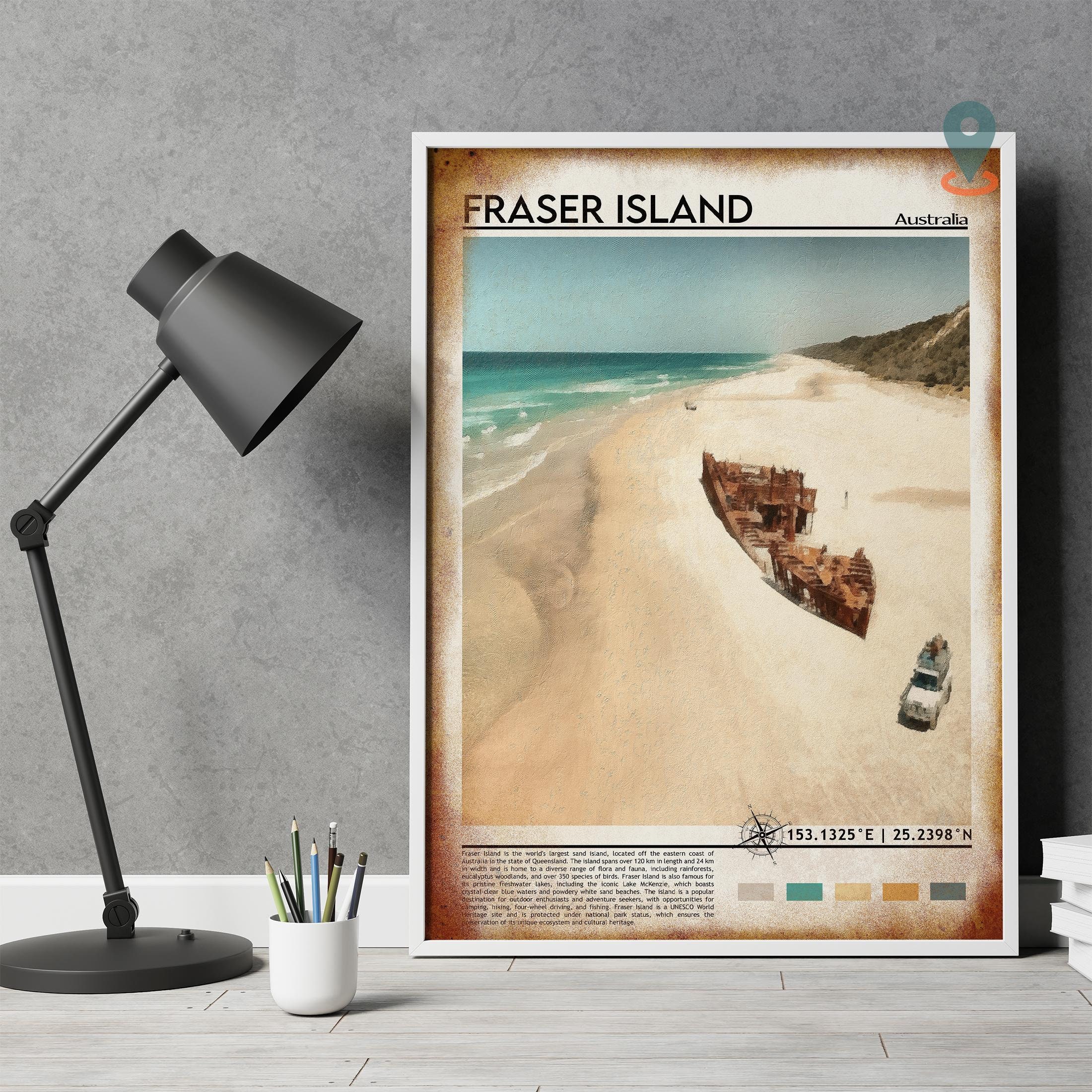 Fraser Island Print Fraser Island Poster Fraser Island Wall - Etsy UK