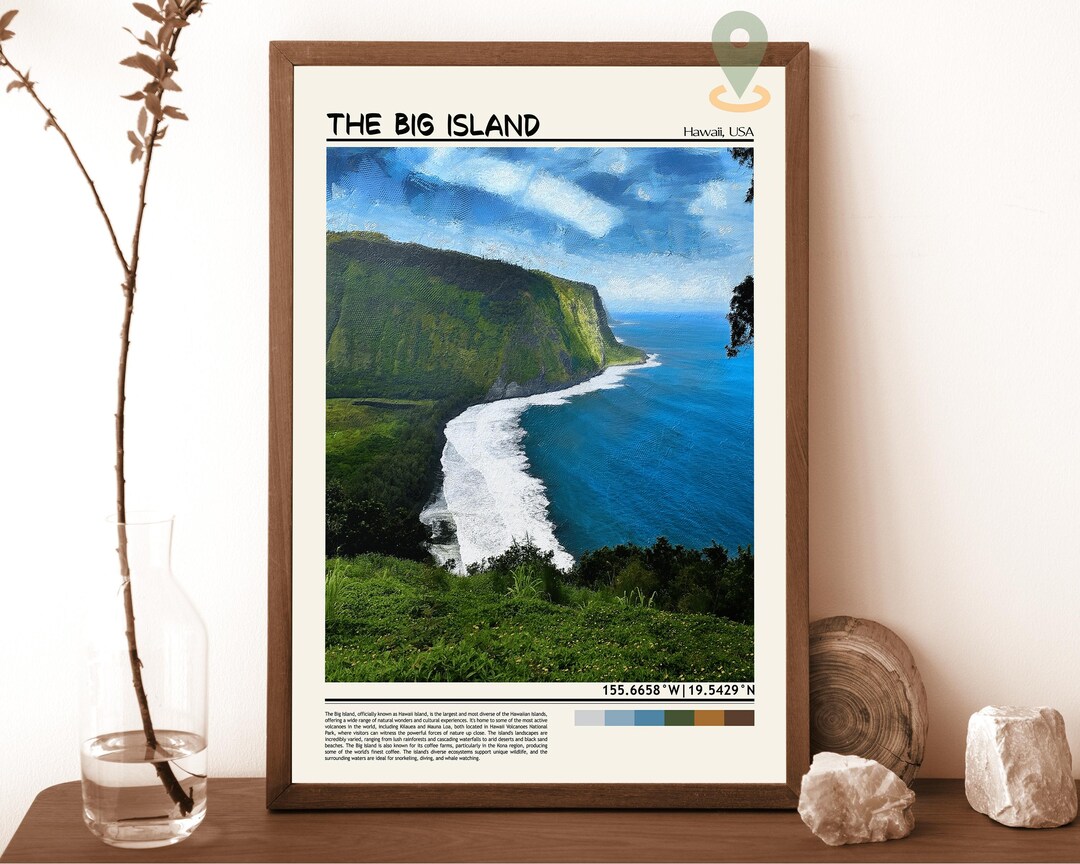 Big Island Print, Big Island Wall Art, Big Island Poster, Big Island ...