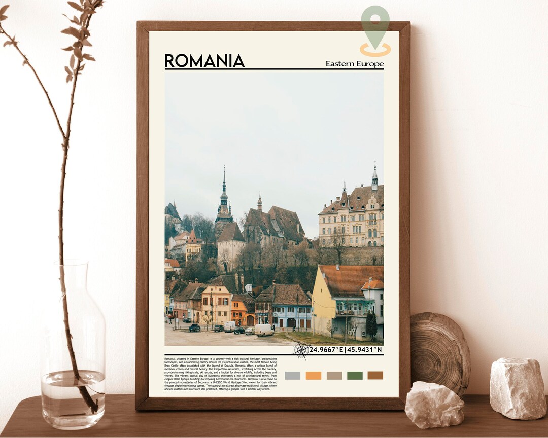 Romania Print, Romania Poster, Romania Wall Art, Romania Travel ...