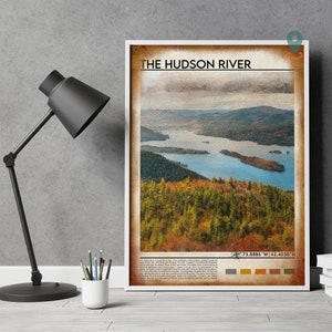 Hudson River Print, Hudson River Poster, Hudson River Wall Art, Hudson ...