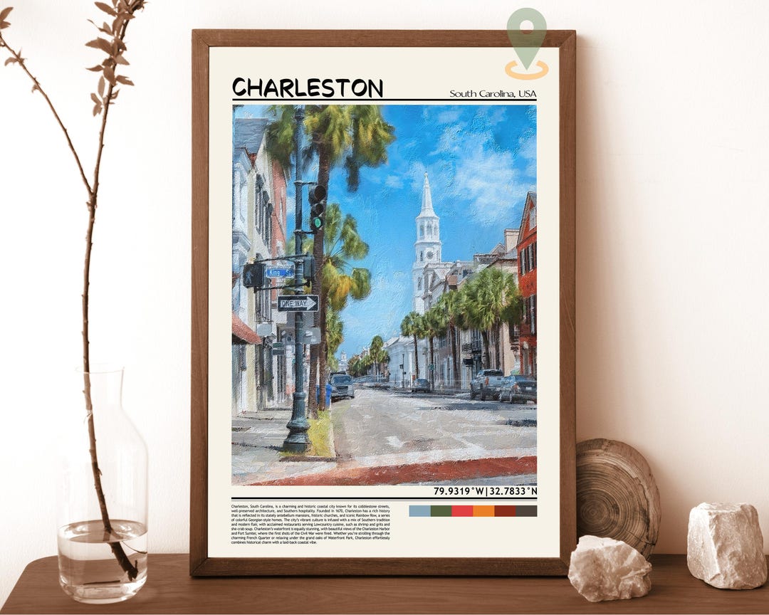 Charleston Print, Charleston Wall Art, Charleston Poster, Charleston ...