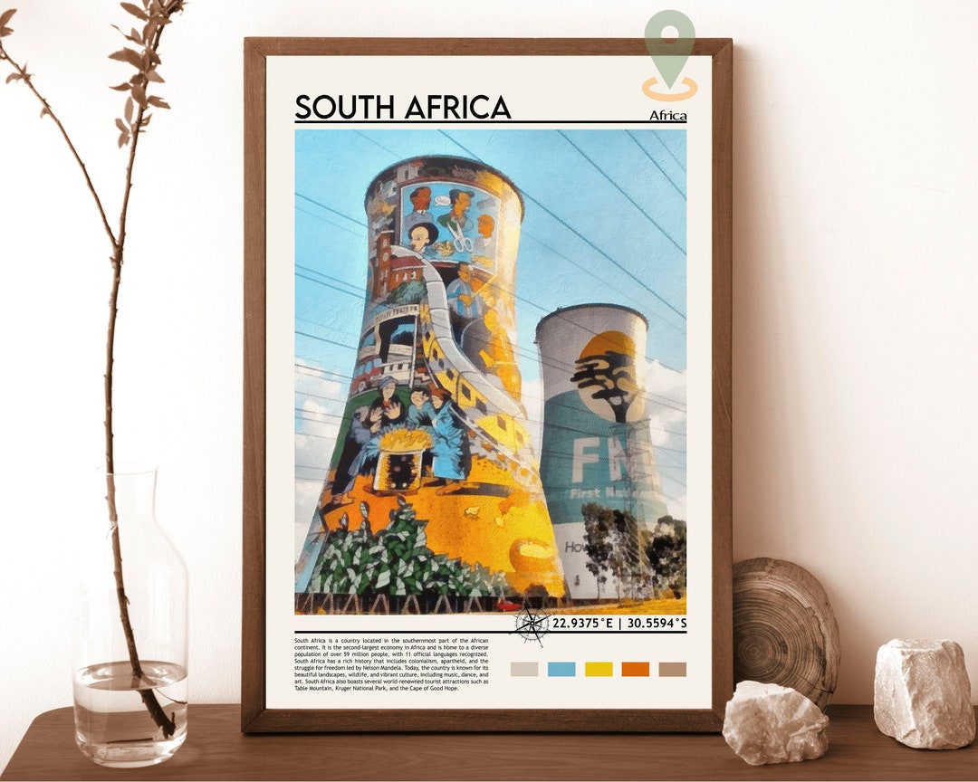 South Africa Print, South Africa Poster, South Africa Wall Art, South ...