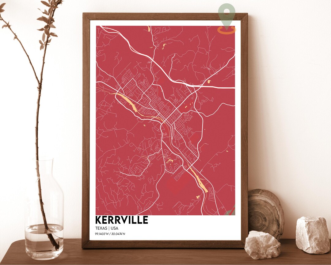 Kerrville Map, Kerrville Map Print, Kerrville Wall Art, Kerrville ... Kerrville Map, Kerrville Map Print, Kerrville Wall Art, Kerrville ...