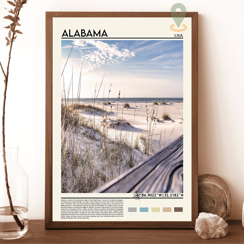 Alabama Poster - Etsy