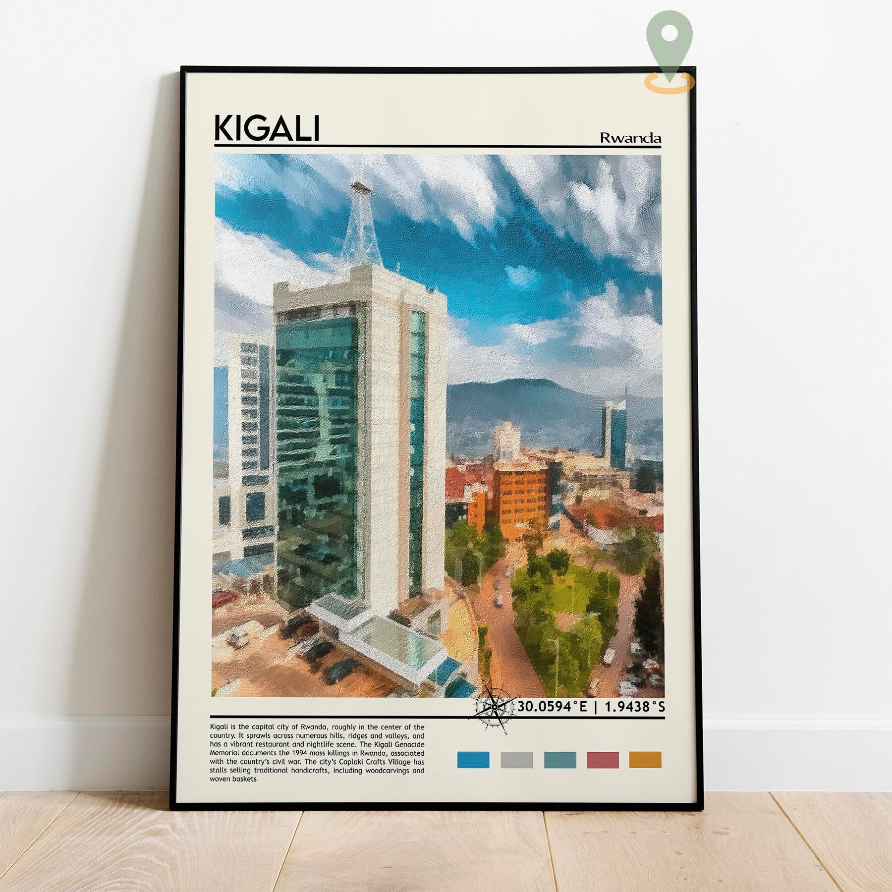 Kigali Print Kigali Poster Kigali Wall Art Kigali Travel - Etsy UK