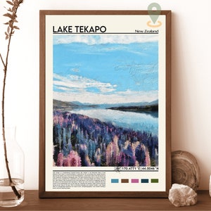 Lake Tekapo Print, Lake Tekapo Poster, Lake Tekapo Wall Art, Lake ...