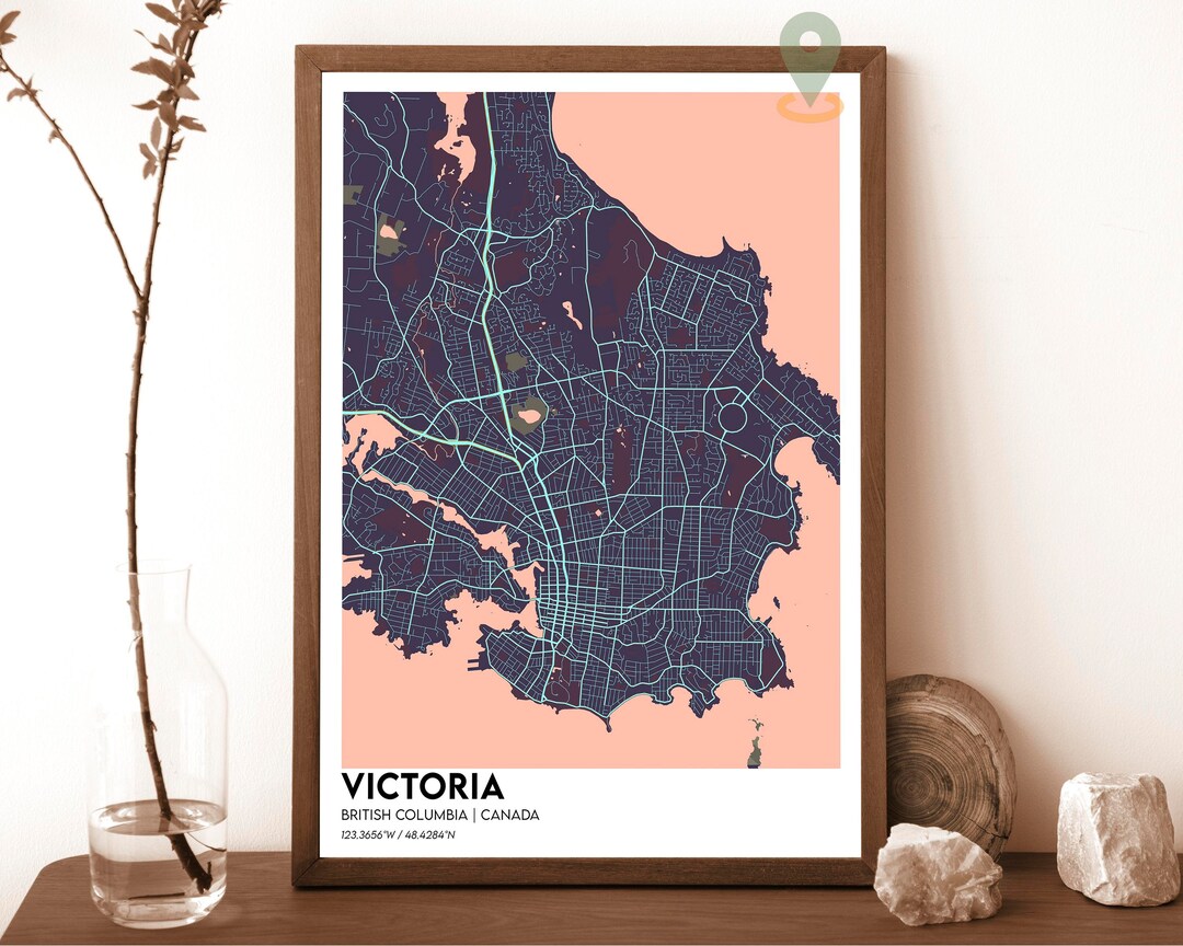 Victoria Map, Victoria Map Print, Victoria Personalized Map, Victoria ...