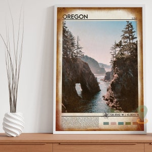 Oregon Travel Poster, Oregon Print, Oregon Wall Art, Oregon Vintage ...