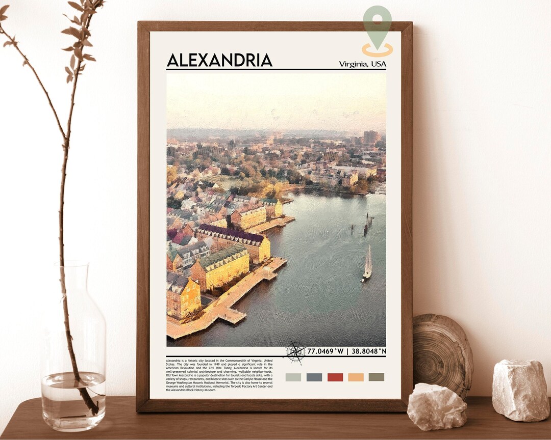 Alexandria Print, Alexandria Poster, Alexandria Wall Art, Alexandria ...