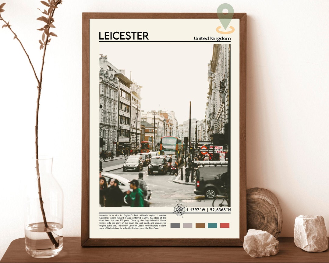 Leicester Print Leicester Poster Leicester Wall Art - Etsy