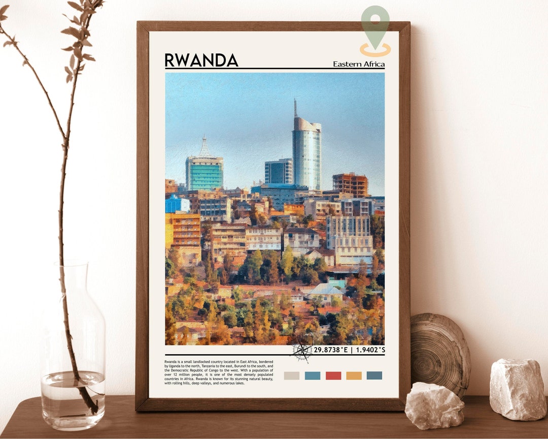 Rwanda Print, Rwanda Poster, Rwanda Wall Art, Rwanda Travel, Rwanda Art ...