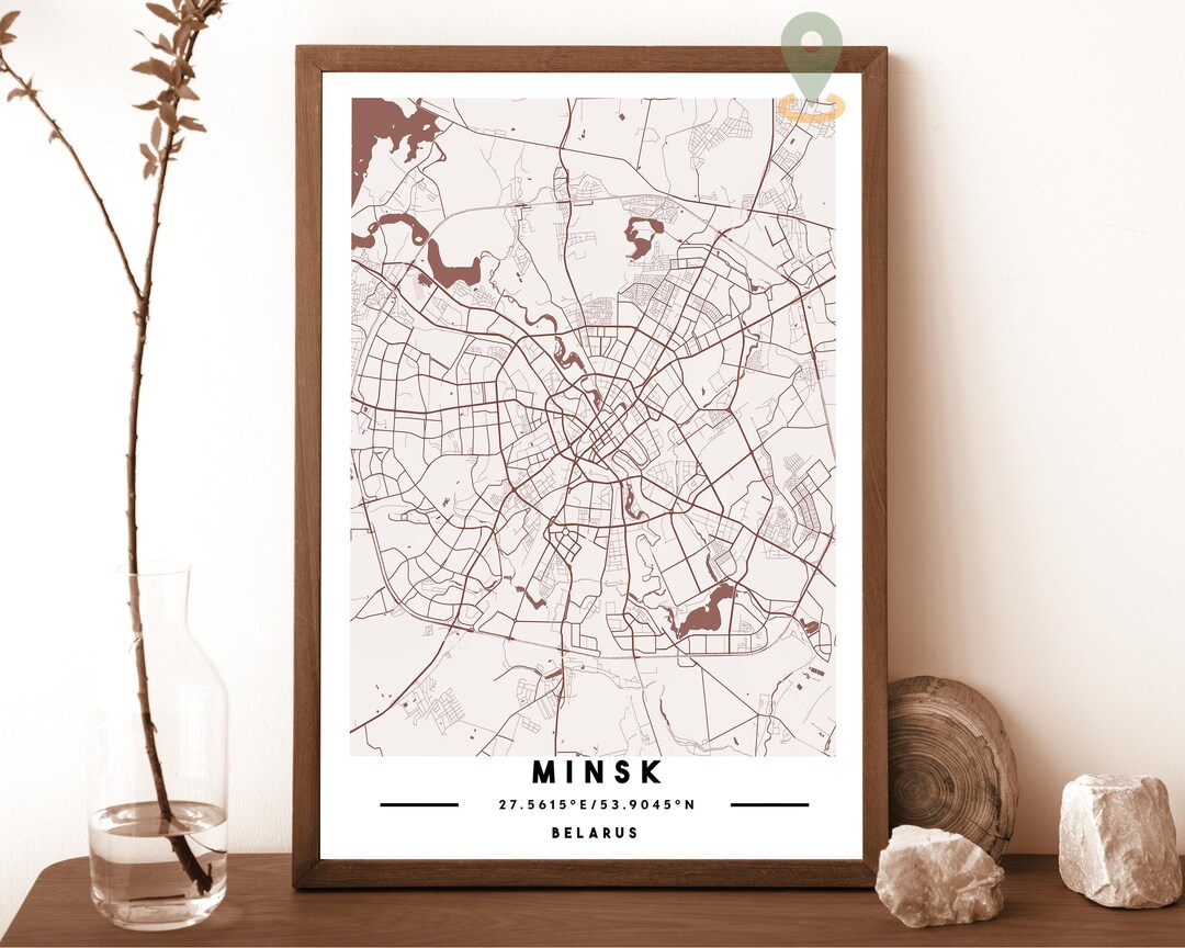 Minsk Map, Minsk Map Print, Minsk Wall Art, Minsk Travel Poster, Minsk ...