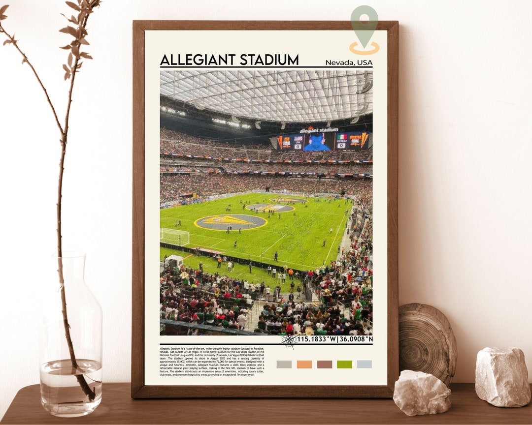 Allegiant Stadium Print, Allegiant Stadium Poster, Allegiant Stadium ...