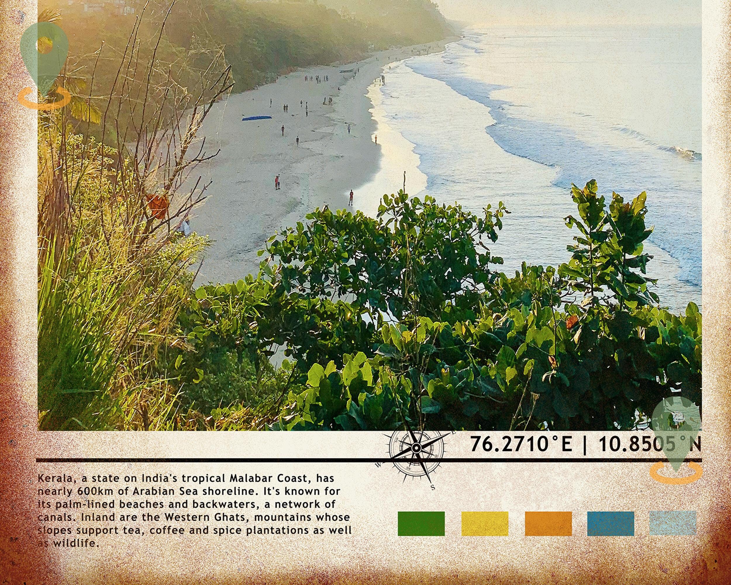 Kerala Print Vintage Poster Kerala Wall Art Kerala Poster - Etsy