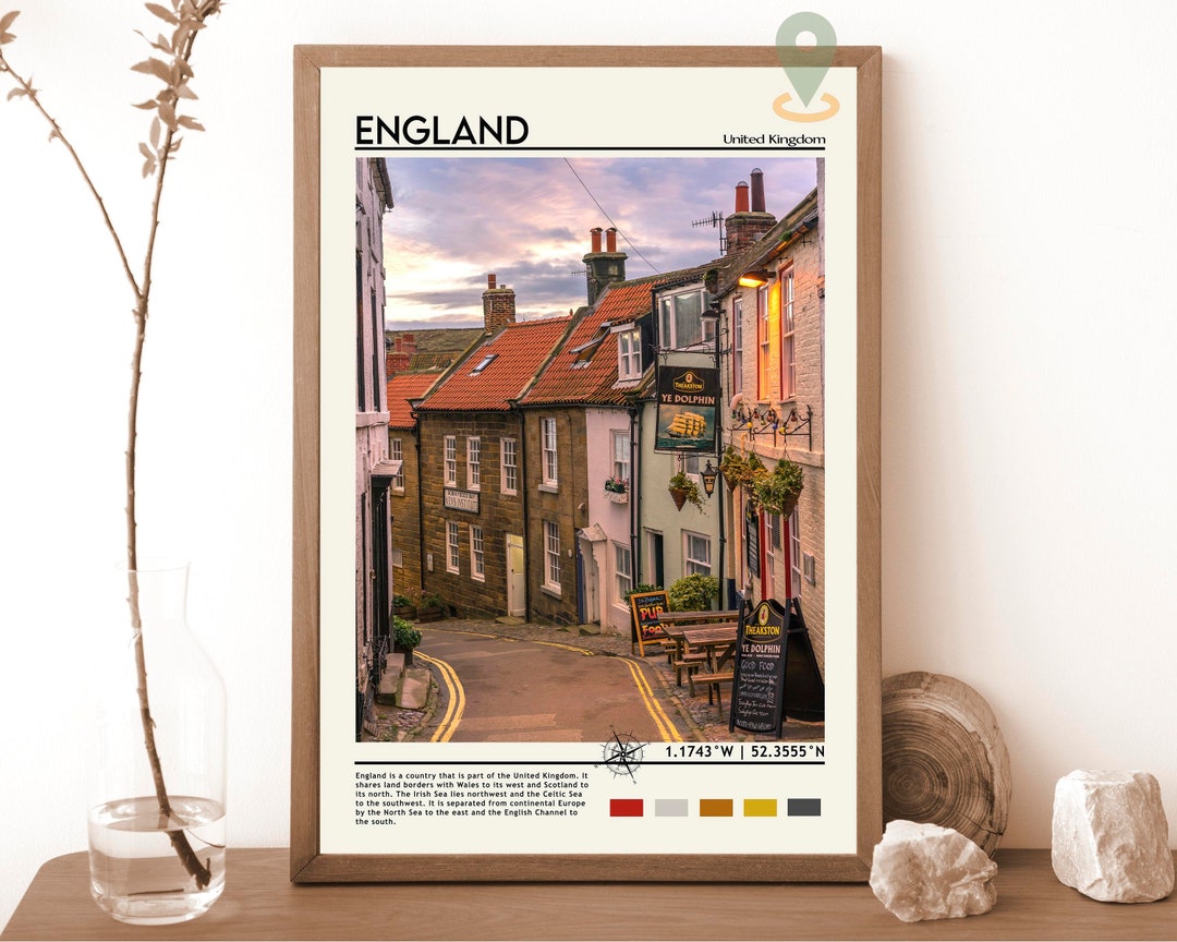 England Print, Vintage Poster, England Wall Art, England Poster ...