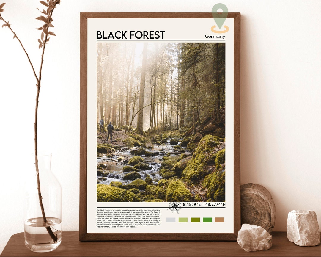 Black Forest Print, Black Forest Art, Black Forest Poster, Black Forest ...