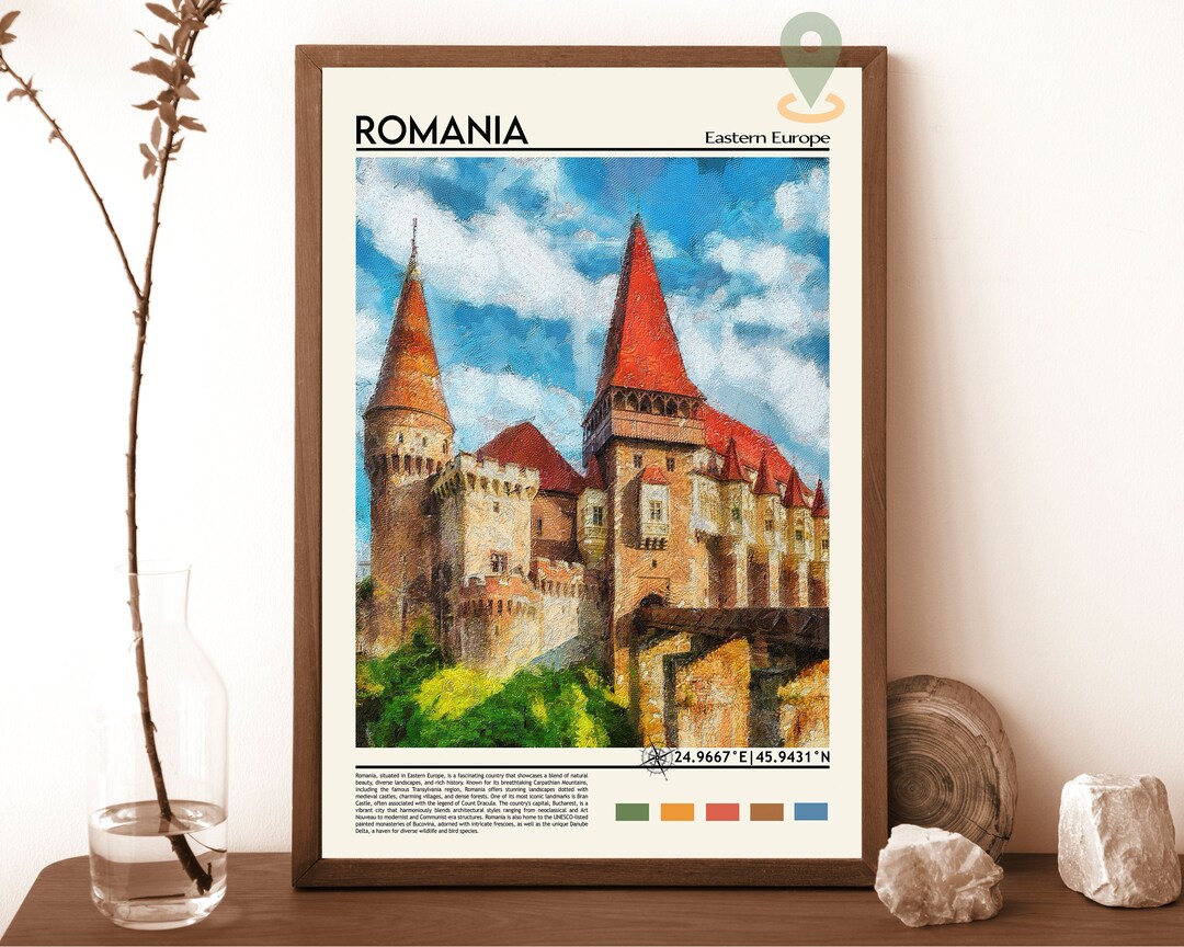 Romania Print, Romania Poster, Romania Wall Art, Romania Travel Print ...