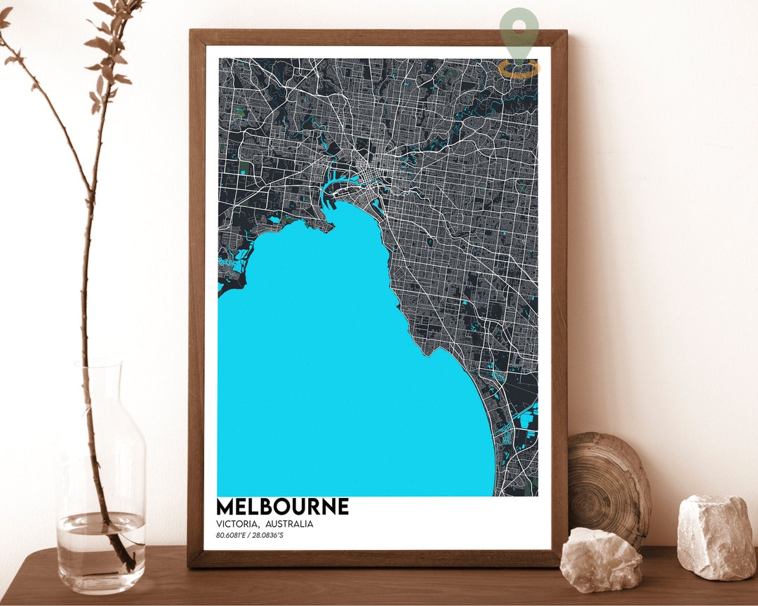 Melbourne Map , Melbourne Map Print, Melbourne City Map Poster ...