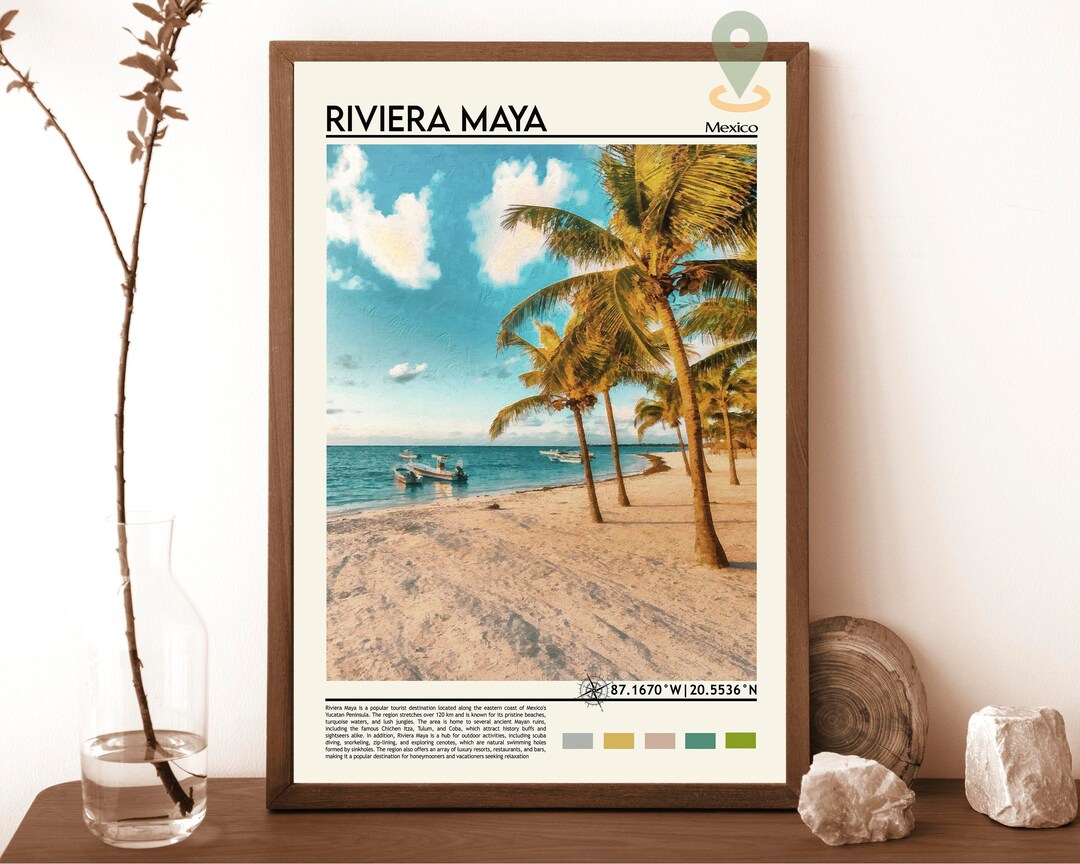 Riviera Maya Print, Riviera Maya Poster, Riviera Maya Wall Art, Riviera ...