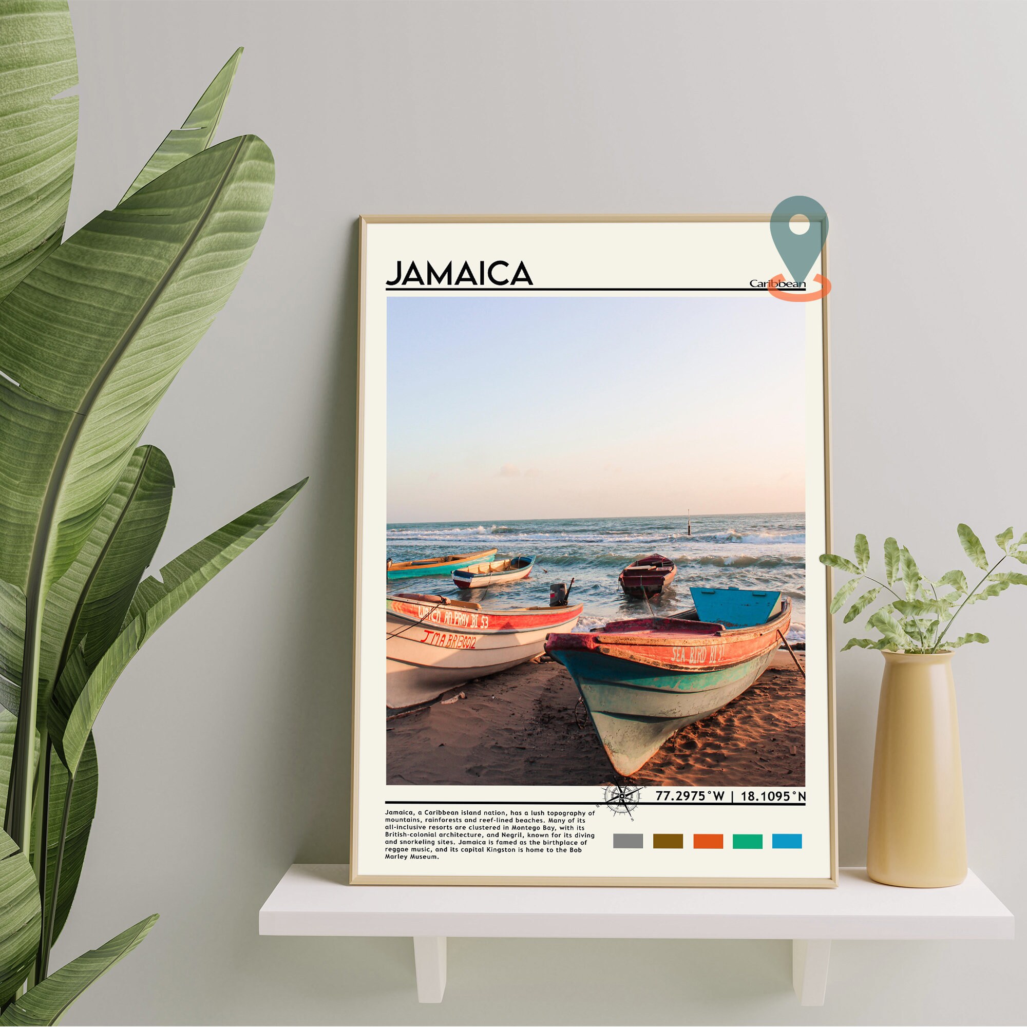 Jamaica Travel Poster Jamaica Print Jamaica Wall Art - Etsy