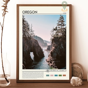 Oregon Travel Poster, Oregon Print, Oregon Wall Art, Oregon Vintage ...
