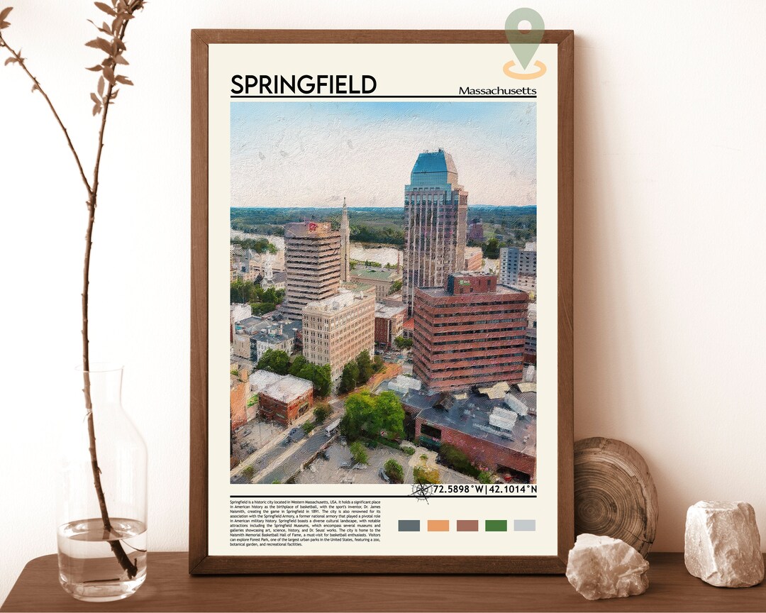 Springfield Print, Springfield Poster, Springfield Wall Art ...