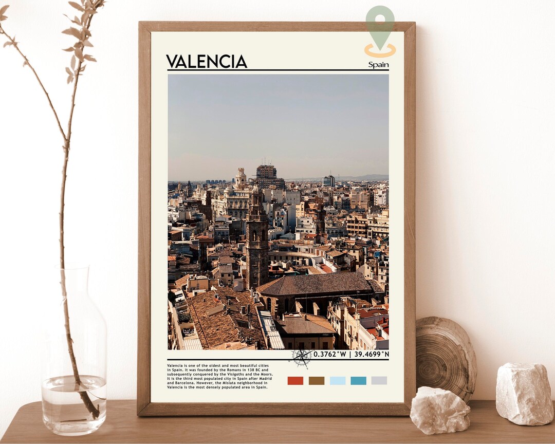 Valencia Print, Vintage Poster, Valencia Wall Art, Valencia Poster ...